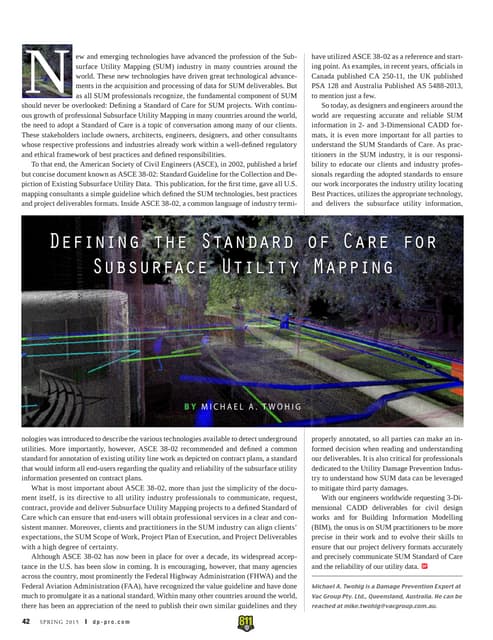 3D Subsurface Utility Mapping (SUM) with a lidar survey | PPT