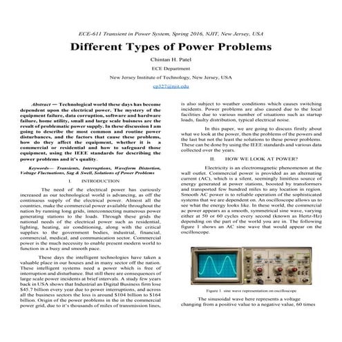 Different Types of Power Problems | PDF