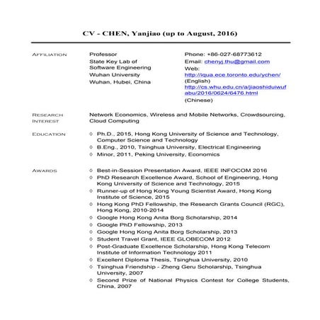CV_CHEN, Yanjiao0807 | PDF