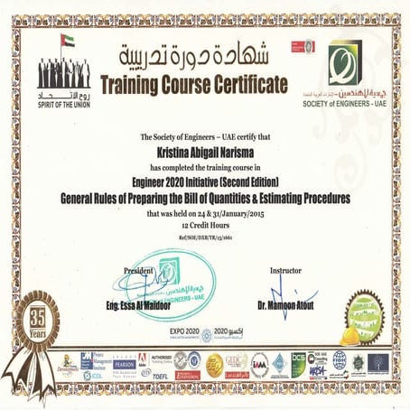 Training Course Certificate-Kristina | PDF