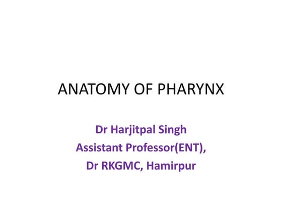Anatomy of pharynx | PPT