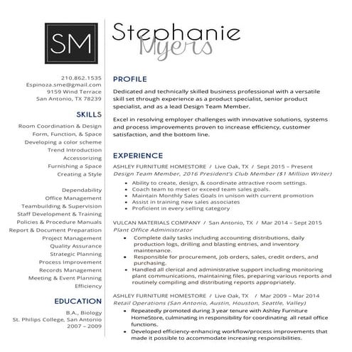 Stephanie Myers Resume | PDF