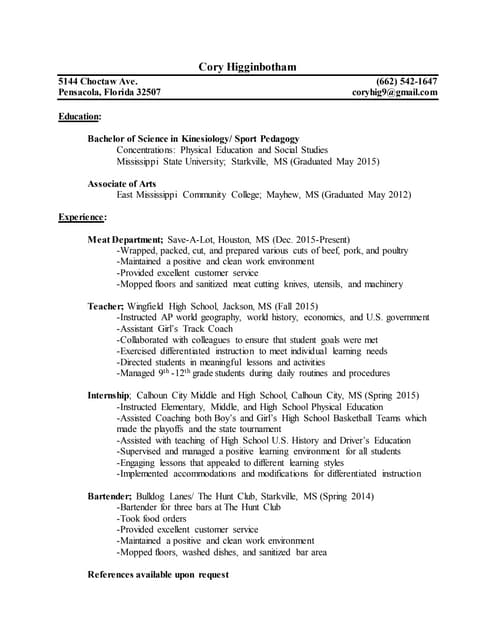 Resume FINAL | PDF