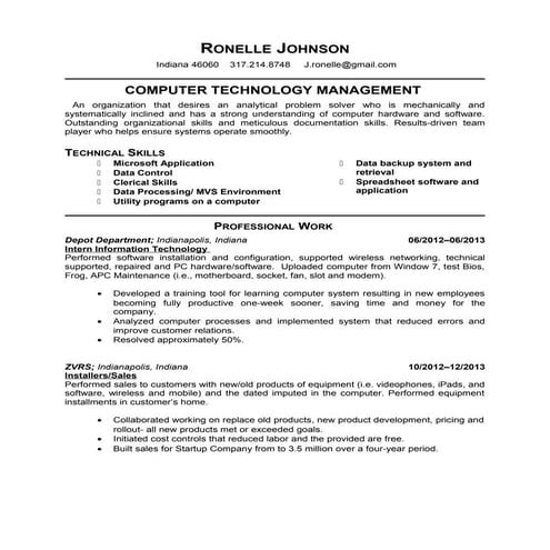 Ronelle template resume finalize now | PDF