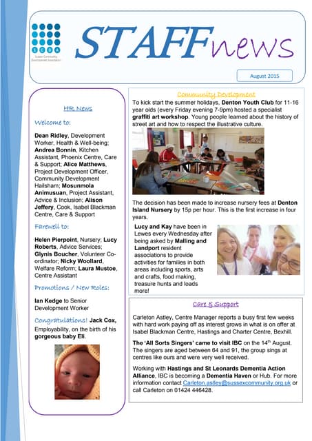 staff newsletter August 2016 | PDF