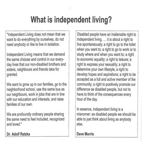 What is Independent Living | PDF