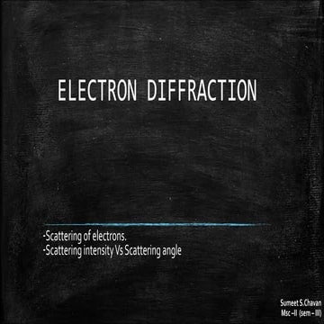 electron diffraction sumeet | PPT