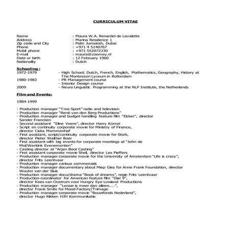 CV English 2016 | PDF