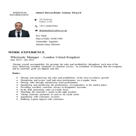 CV Ahmed Elsayed 2 | DOCX