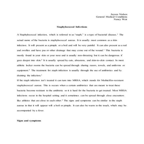 Staph research paper | PDF