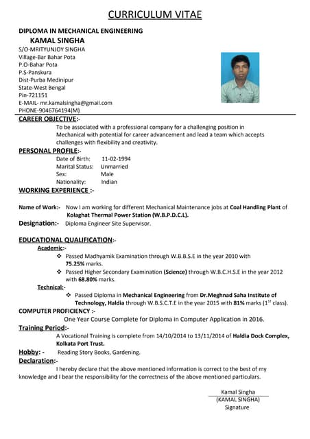 Tamil Resume Template | PDF