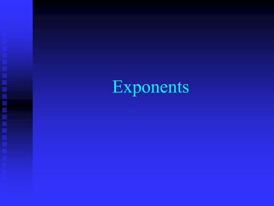 Exponents Intro with Practice math subject .ppt