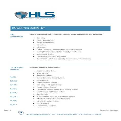 Capabilities Statement | PDF | Technology & Computing