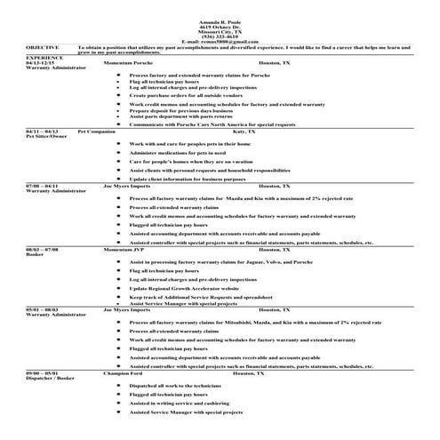 Resume 2015 | PDF