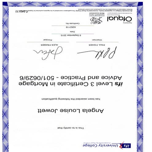 cemap certificate | PDF