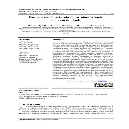 Management of action research in school: a bibliometric analysis | PDF