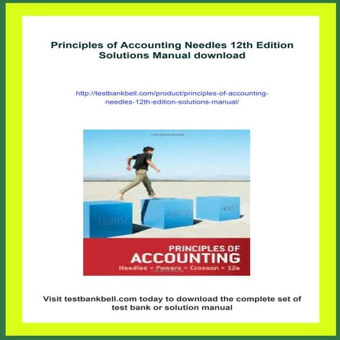 Principles of Accounting Needles 12th Edition Solutions Manual | PDF