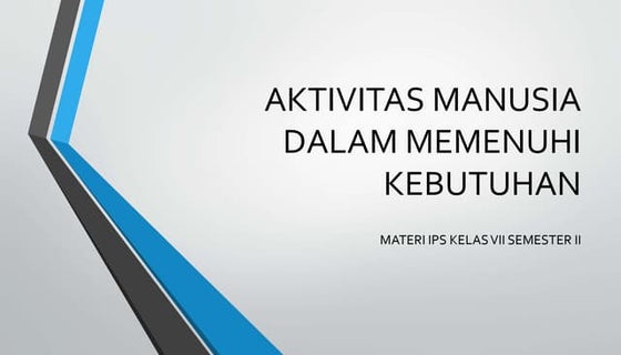 Ips kelas 7 kebutuhan manusia | PPTX