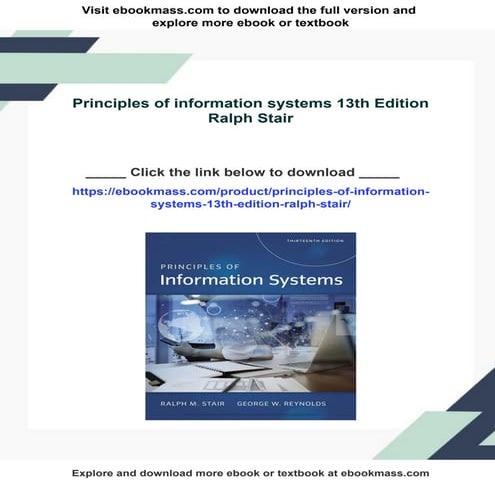 Principles of information systems 13th Edition Ralph Stair | PDF