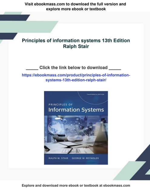 [PDF] Principles of Information Systems | PDF | Internet | Computing