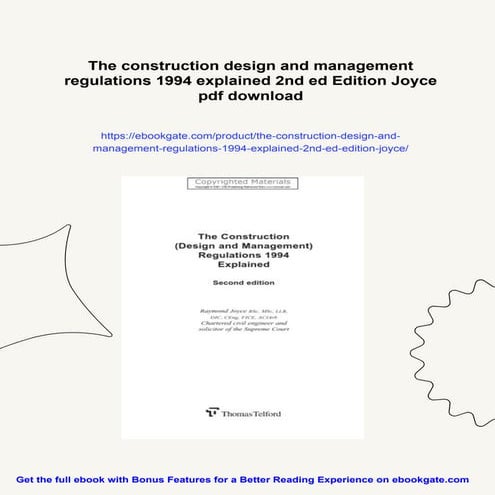 The construction design and management regulations 1994 explained 2nd ...