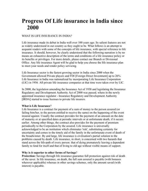 LIFE INSURANCE | PPT