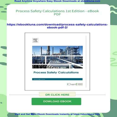 Process Safety Calculations 1st Edition - eBook PDF | PDF