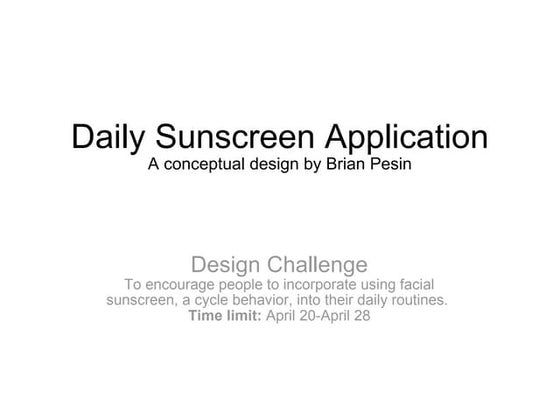 SunCast Sunscreen Project | PPT