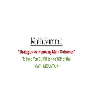 Math Summit | PPTX