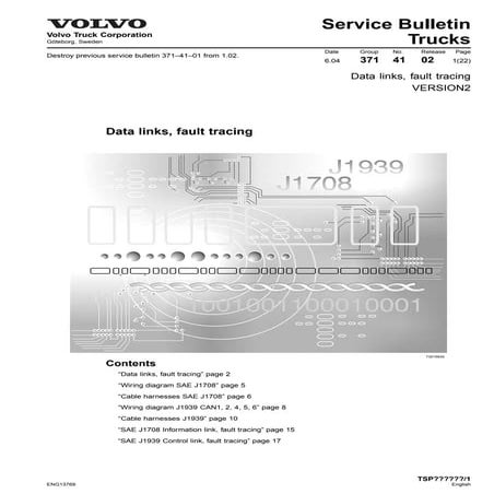 371 41 data links, fault tracing VOLVO V2.pdf