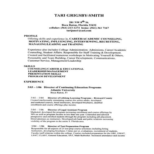 Claudette's Resume - 4-22-15 | DOCX