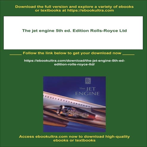 The jet engine 5th ed. Edition Rolls-Royce Ltd | PDF
