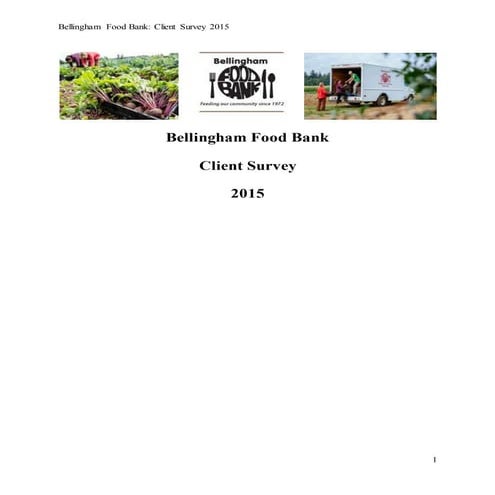 Bellingham Food Bank final report | PDF