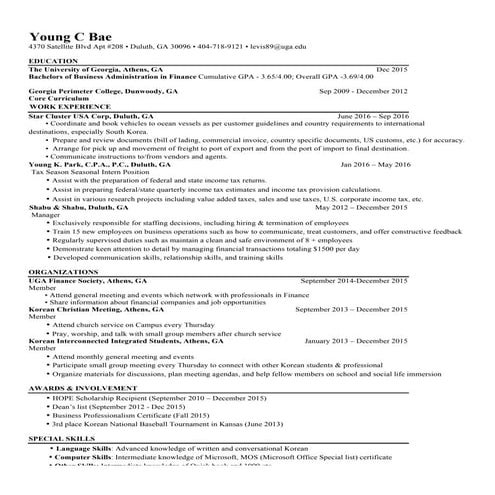 Wilder resume | DOCX