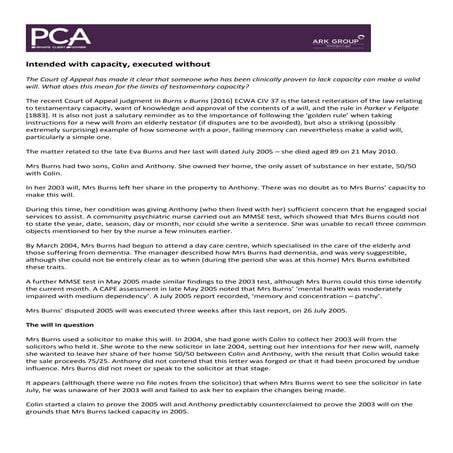 FEATURE_TESTAMENTARY CAPACITY | PDF