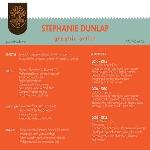Stephanie Dunlap Resume3 | PPT
