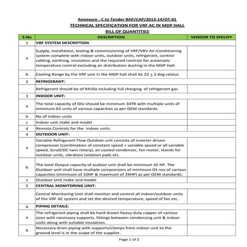 372601839 boq-vrf | PDF