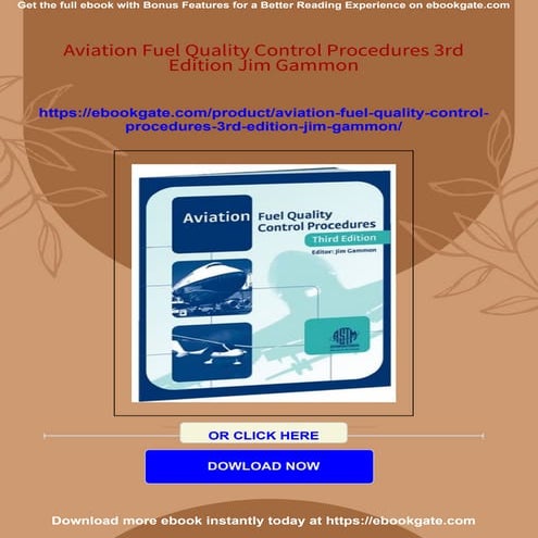 Aviation Fuel Quality Control Procedures 3rd Edition Jim Gammon | PDF