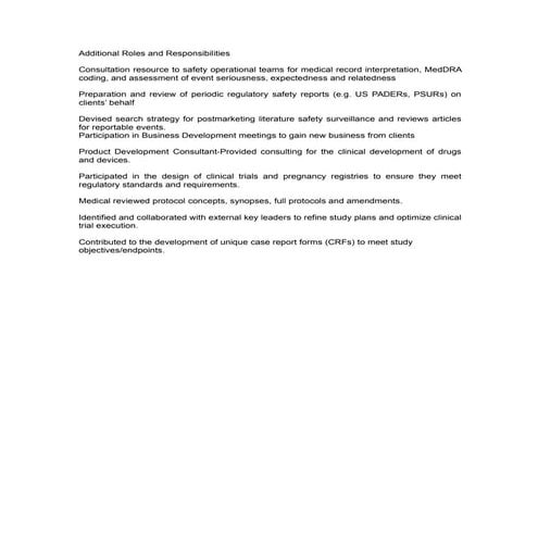 Additional Roles and Responsibilities | PDF