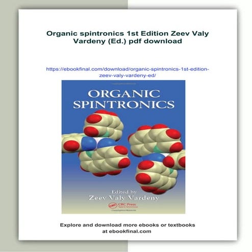 Organic spintronics 1st Edition Zeev Valy Vardeny (Ed.) | PDF