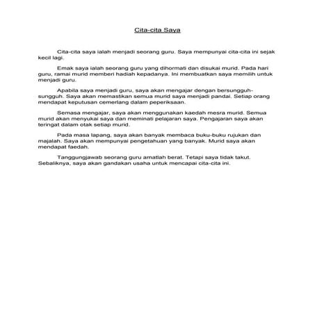 cita-cita untuk menjasi seorang yang bers | DOCX
