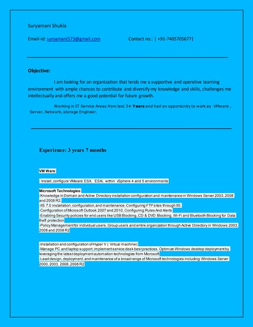 Suhas_Kamble_Resume | PDF