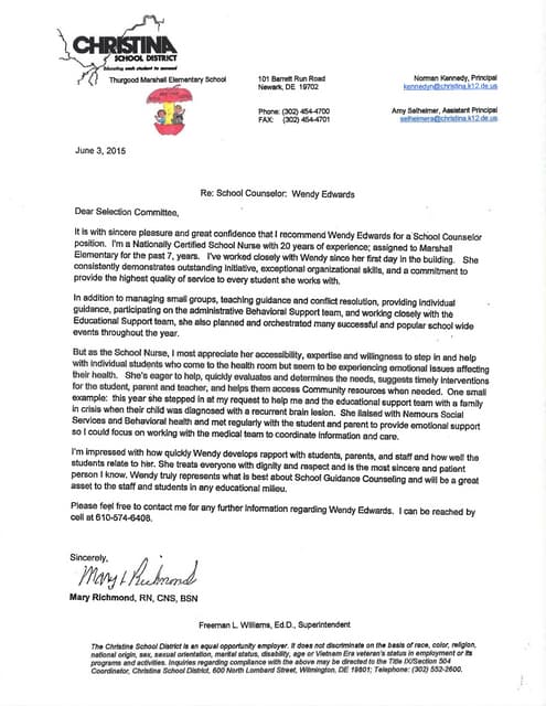 JSR Recommendation Letter for Wendy Edwards | PDF