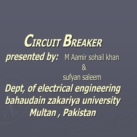 Oil circuit breakers | PPTX