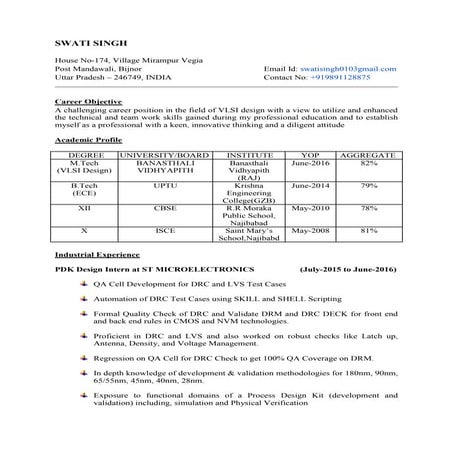 SWATI_Resume | PDF