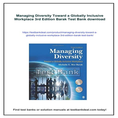 Managing Diversity Toward a Globally Inclusive Workplace 3rd Edition ...