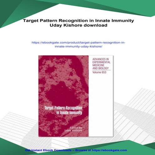 Target Pattern Recognition in Innate Immunity Uday Kishore | PDF