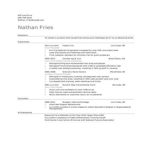 Nathan Fries resume | PDF