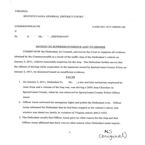 Motion to supress evidence | PDF | Law