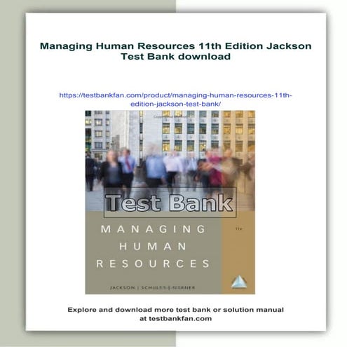 Managing Human Resources 11th Edition Jackson Test Bank | PDF